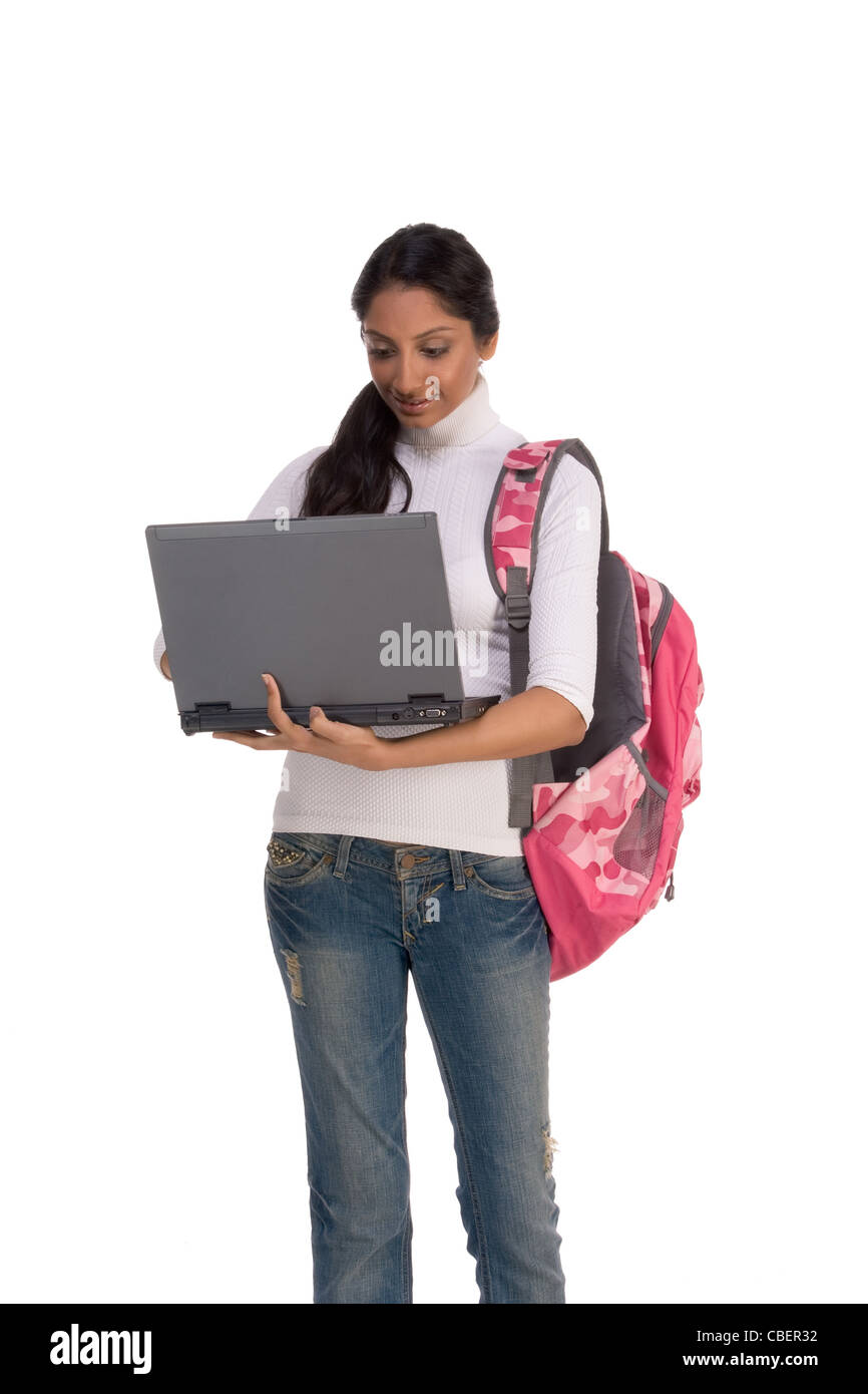 education series template - Friendly ethnic Indian woman high school ...