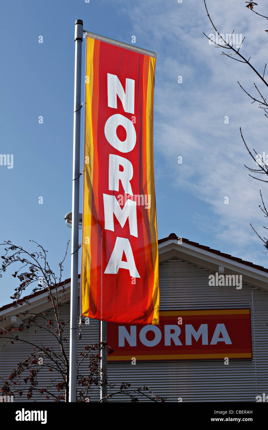 NORMA supermarket sign, Chiemgau Upper Bavaria Germany Stock Photo - Alamy