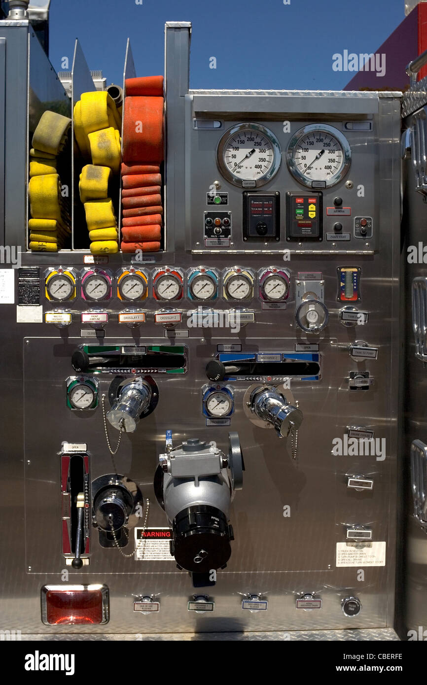 Pressure gauges on fire truck hi-res stock photography and images - Alamy