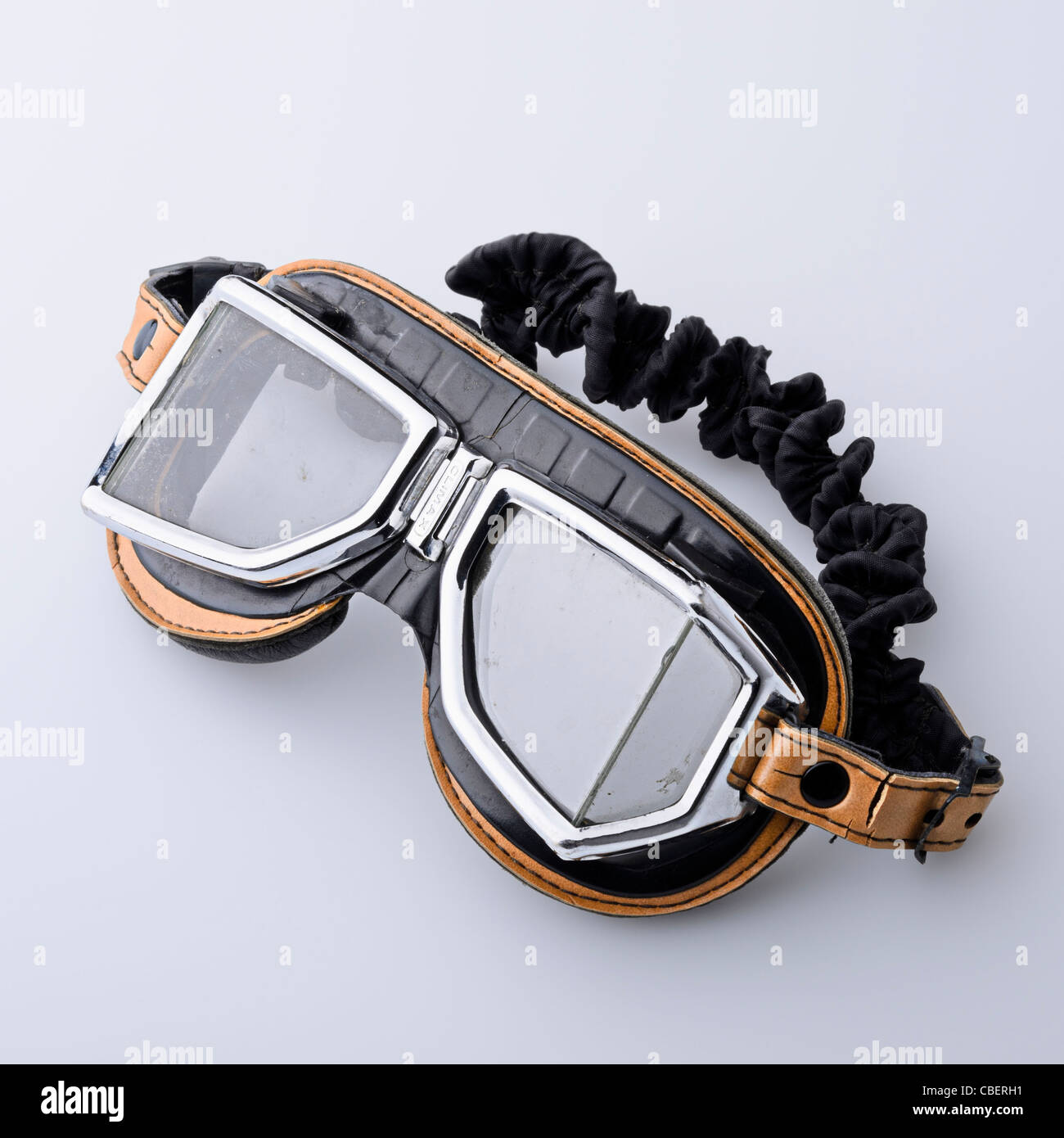 Classic motorbike goggles Stock Photo - Alamy