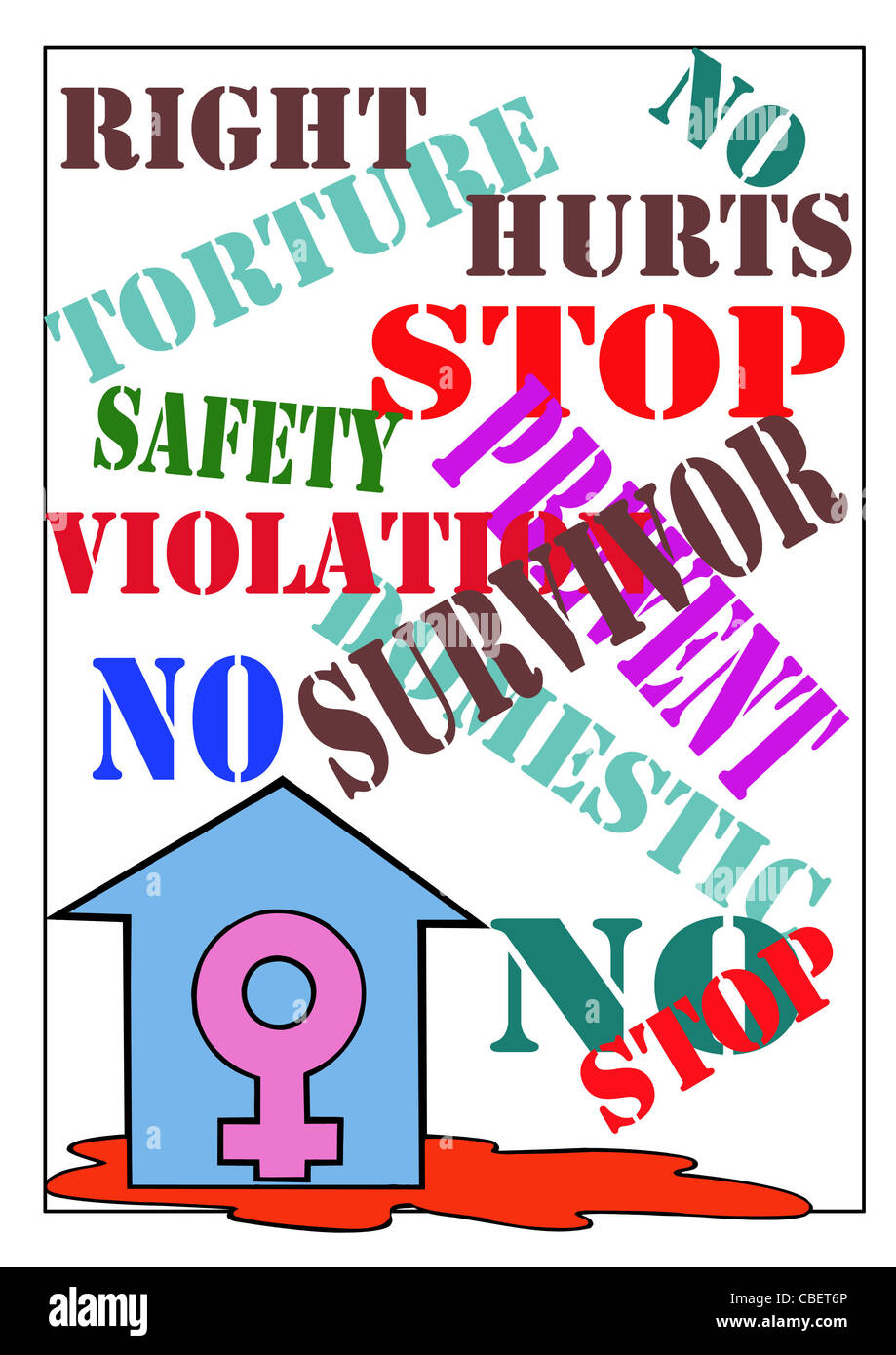 a symbol-violence against women Stock Photo - Alamy