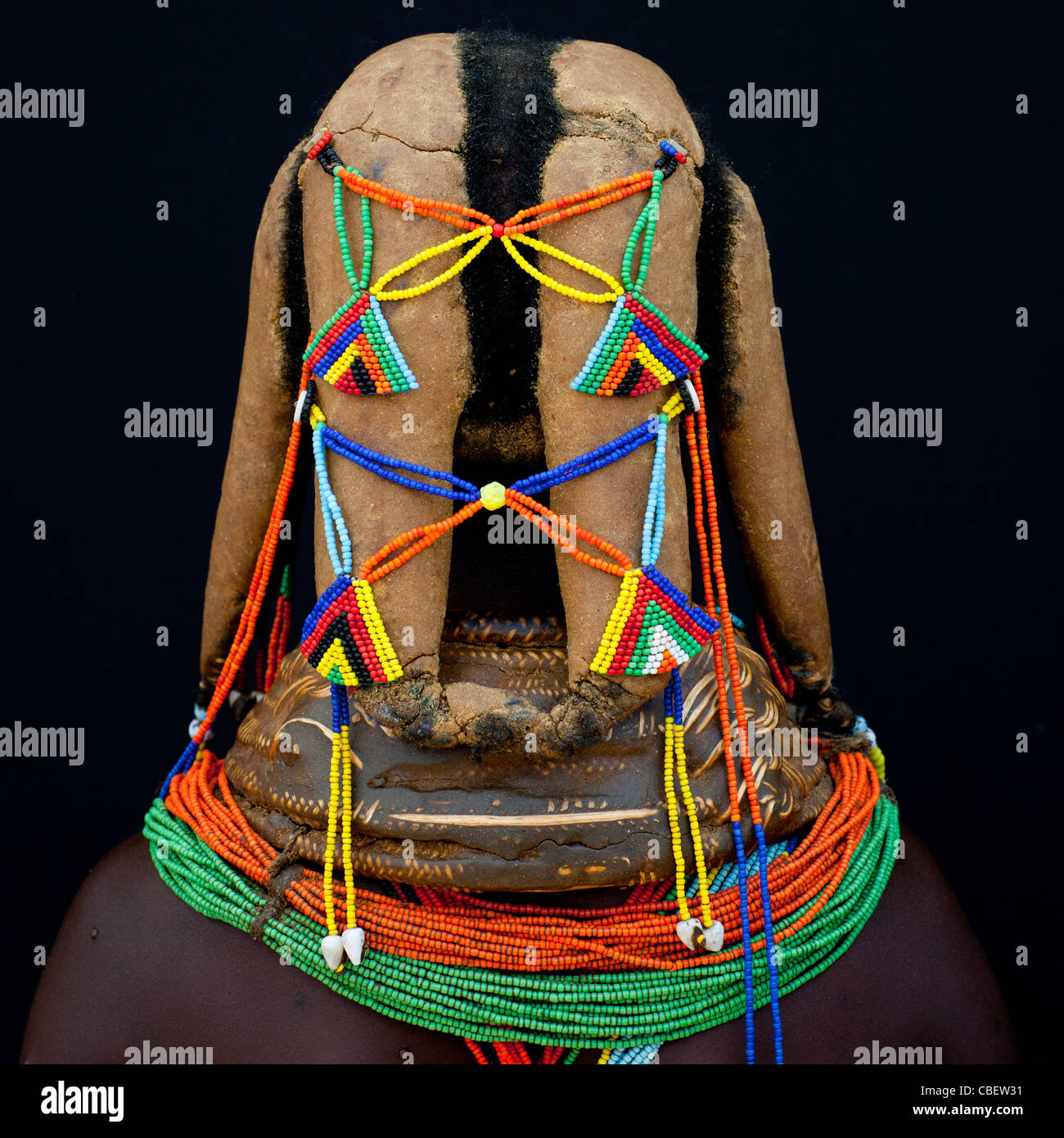 Mwila With A Traditional Hairstyle, Angola Stock Photo - Alamy