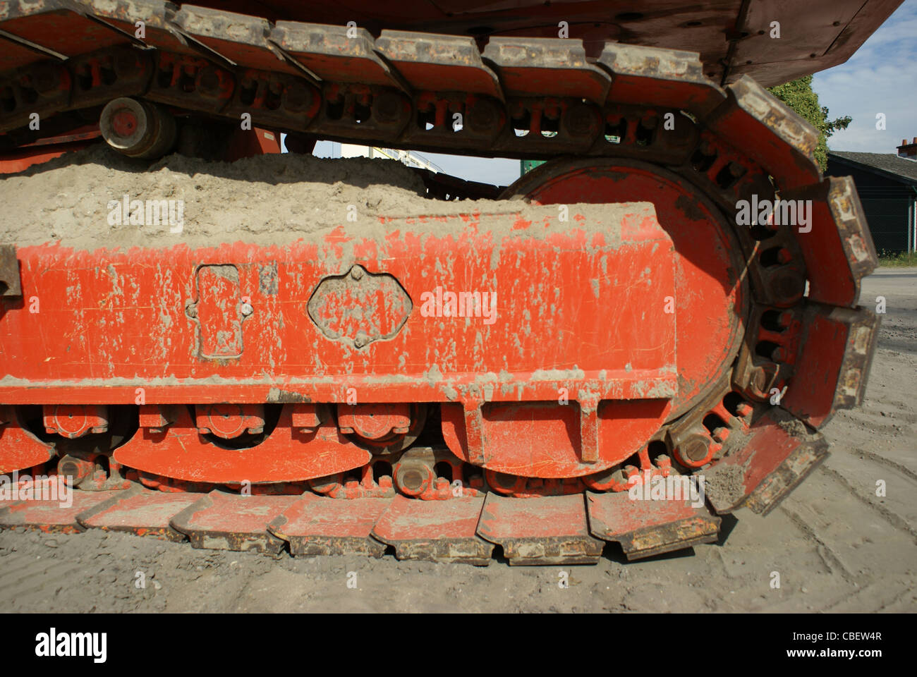 Red excavator hi-res stock photography and images - Alamy