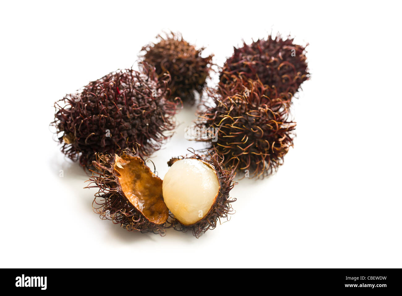 Fresh rambutan fruit on Cut Out Stock Images & Pictures - Alamy