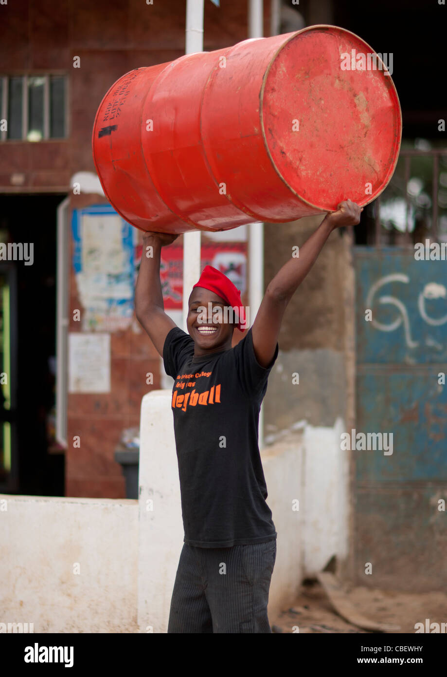 Man over a barrel hi-res stock photography and images - Alamy