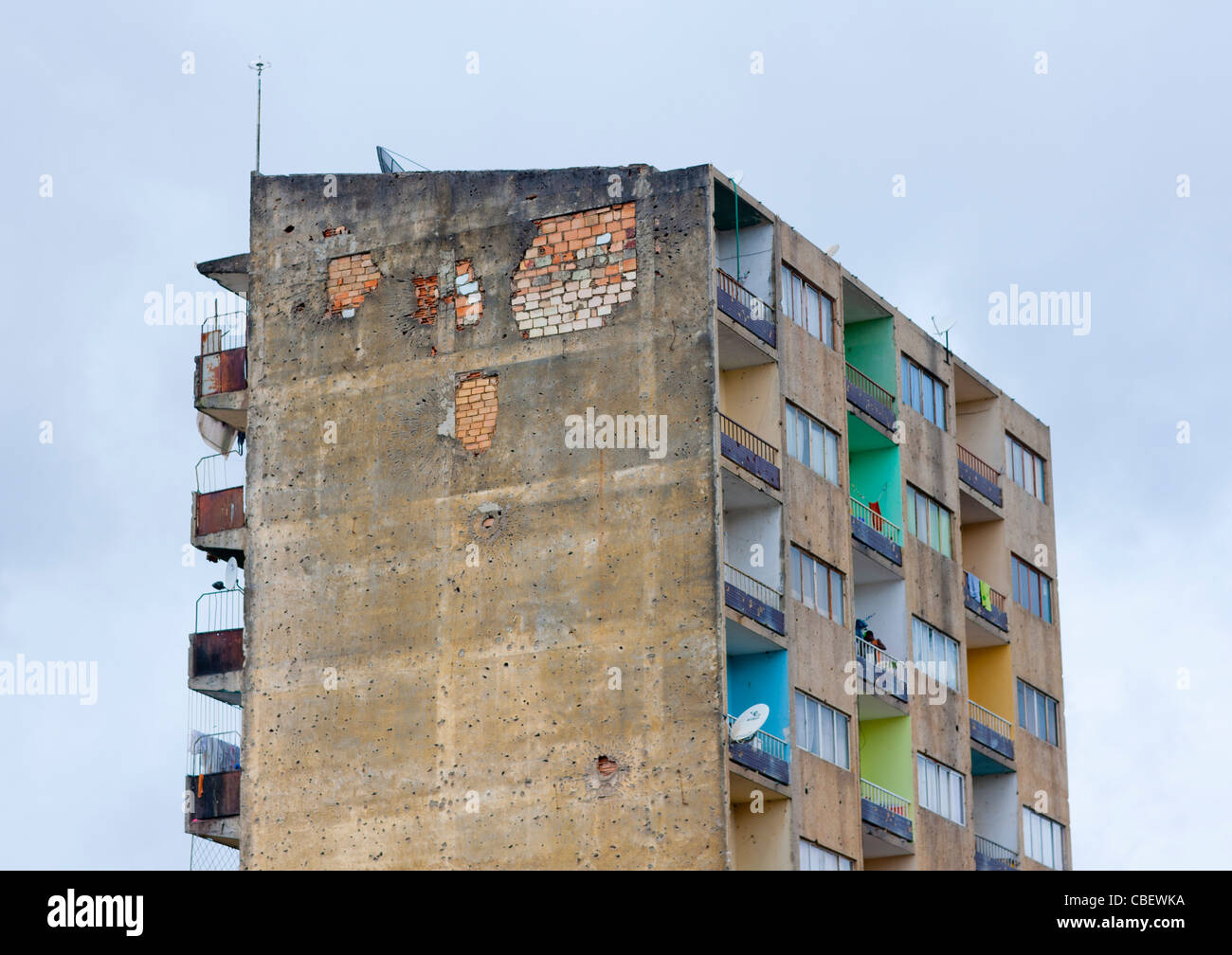 Bullet impacts on building facade hi-res stock photography and images ...