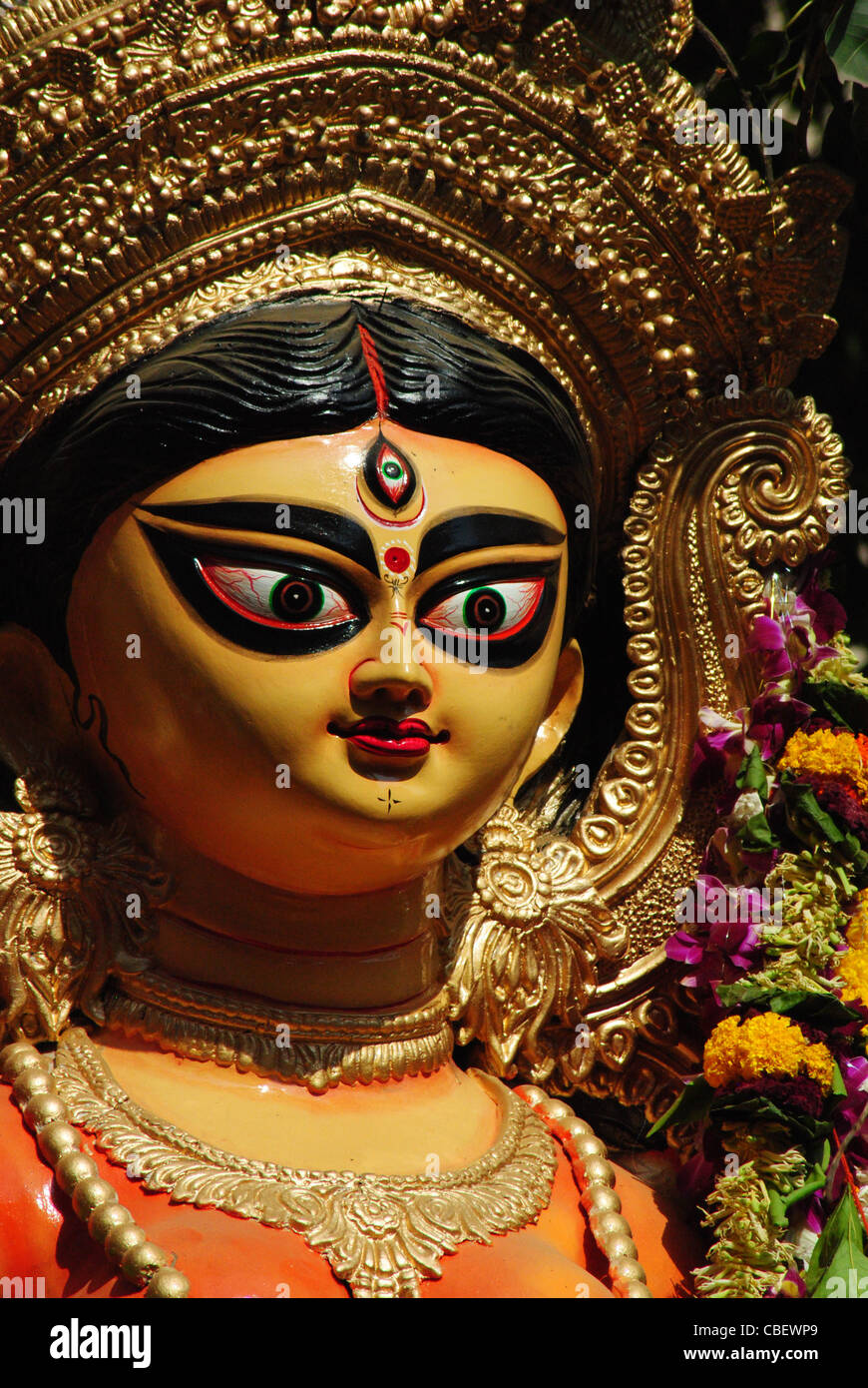 India goddess durga idol hi-res stock photography and images - Alamy