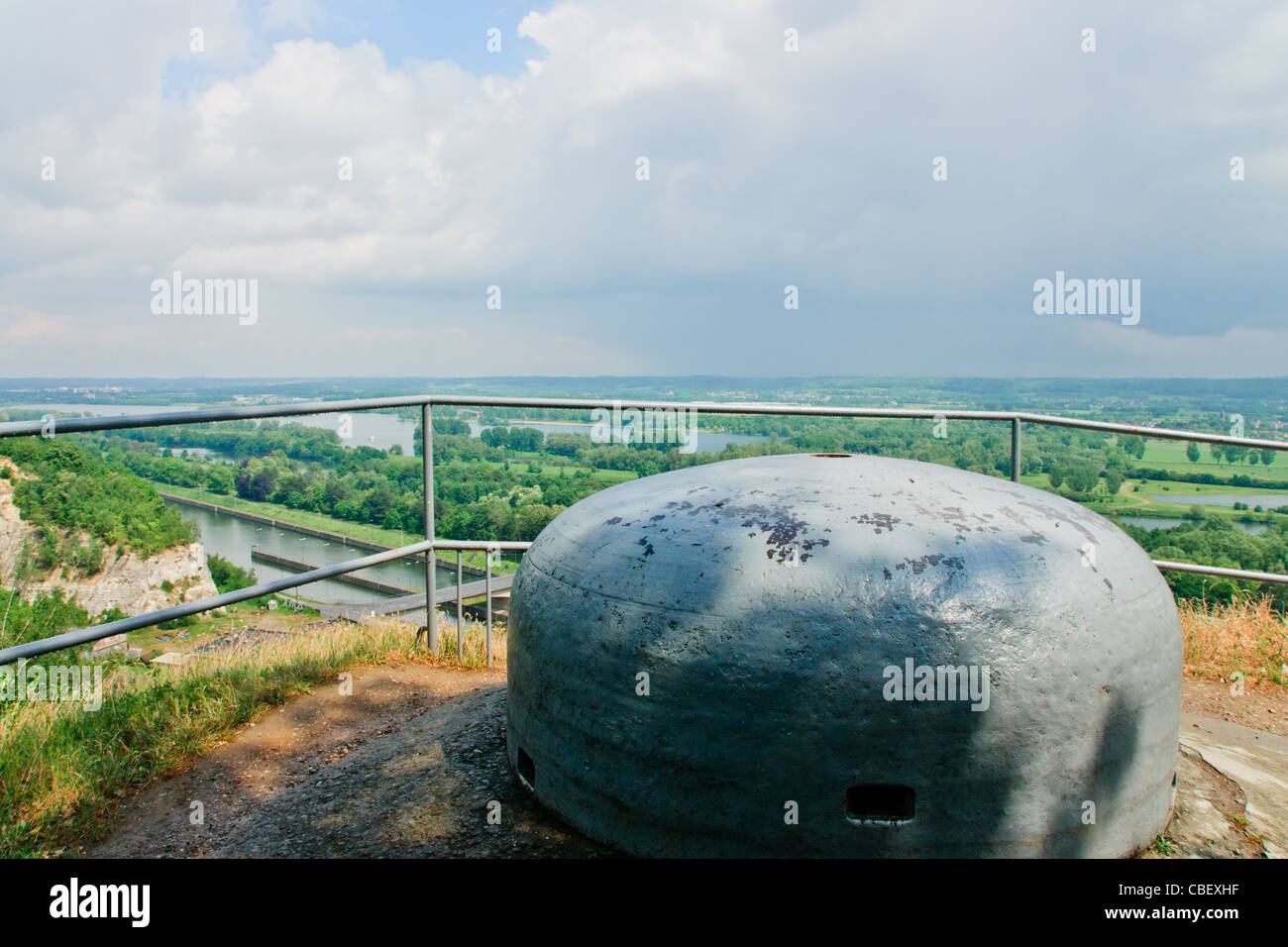 Belgium, Fort Eben Emael. An Armored copula overlooking the Albert ...