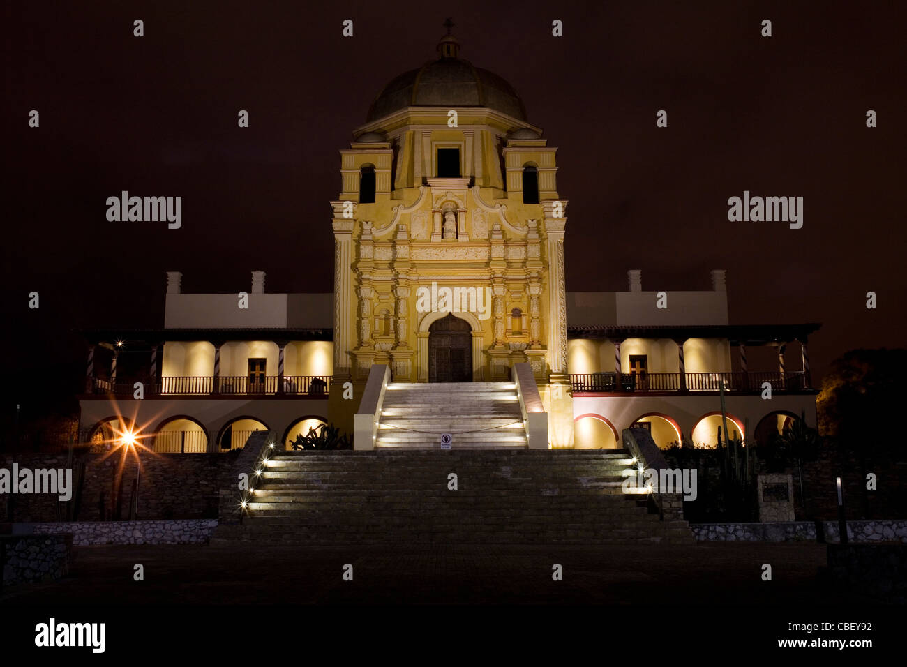 The Palacio del Obispado or Museo del Obispado at night in Monterrey ...