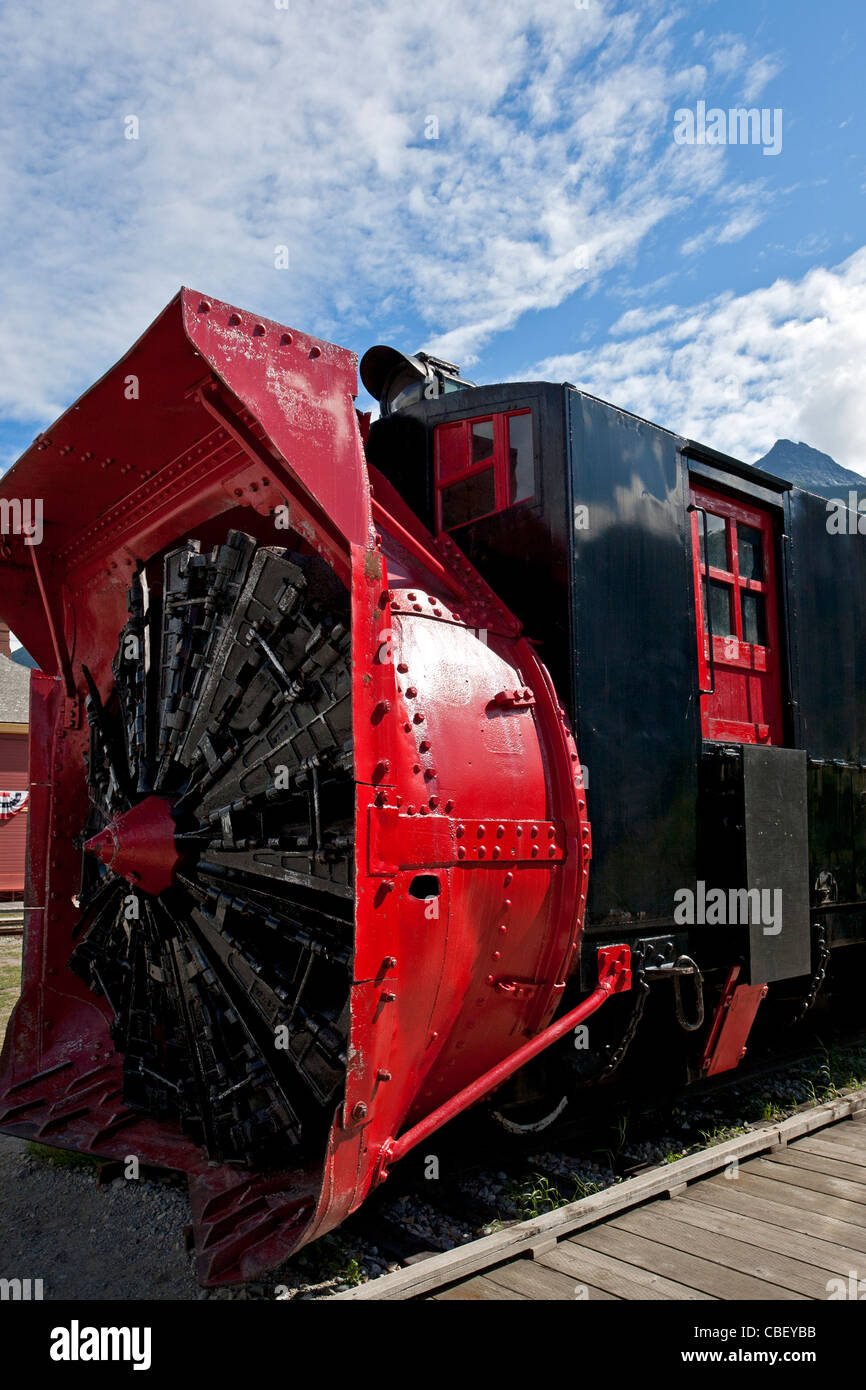 Rotary snowplow locomotive. Skagway. Alaska. USA Stock Photo - Alamy