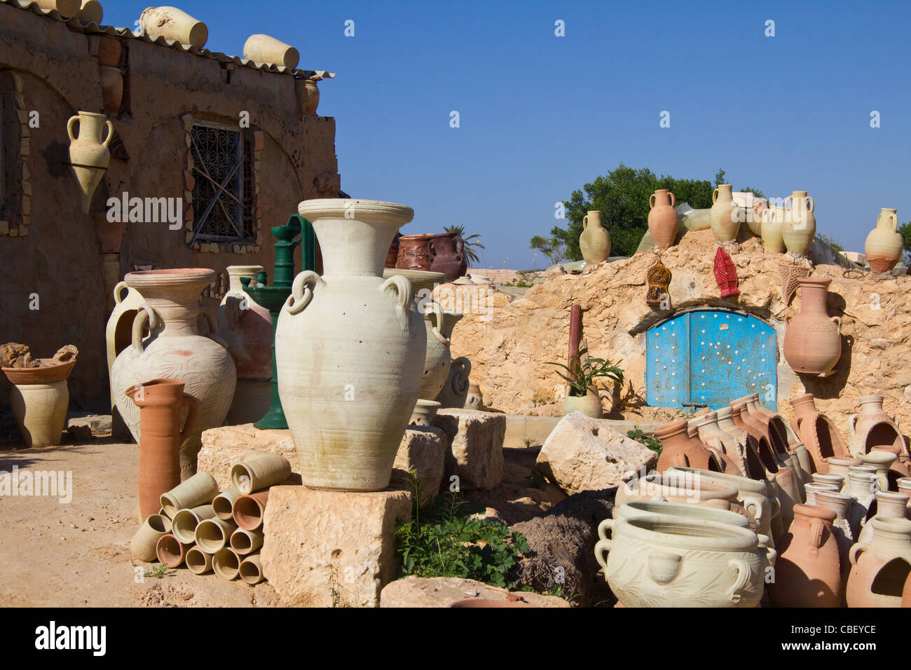 Pottery, island of Djerba Guellala Tunisia North Africa Stock Photo - Alamy