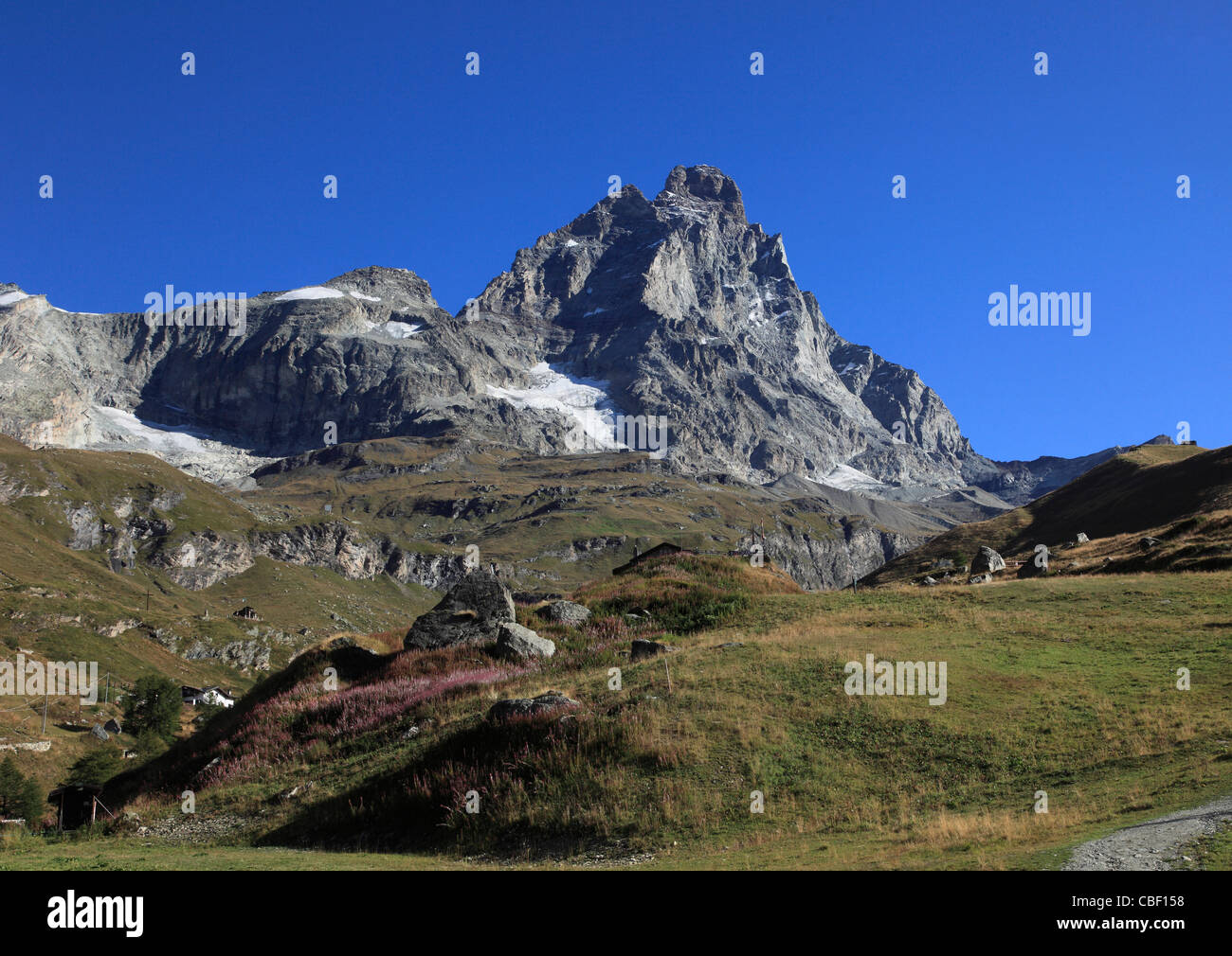 Italy, Alps, Aosta Valley, Breuil-Cervinia, Matterhorn, Monte Cervino ...