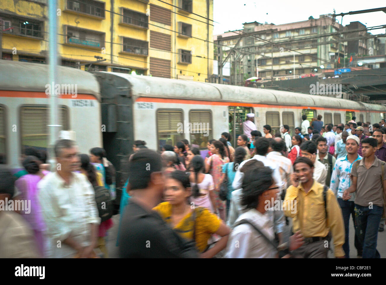 BOMBAY Mumbai Indian Glance, A subway station at working houre in ...