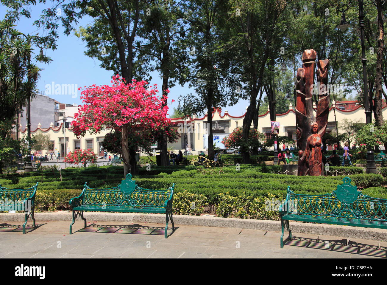Plaza Hidalgo, Coyoacan, Mexico City, Mexico, North America Stock Photo ...
