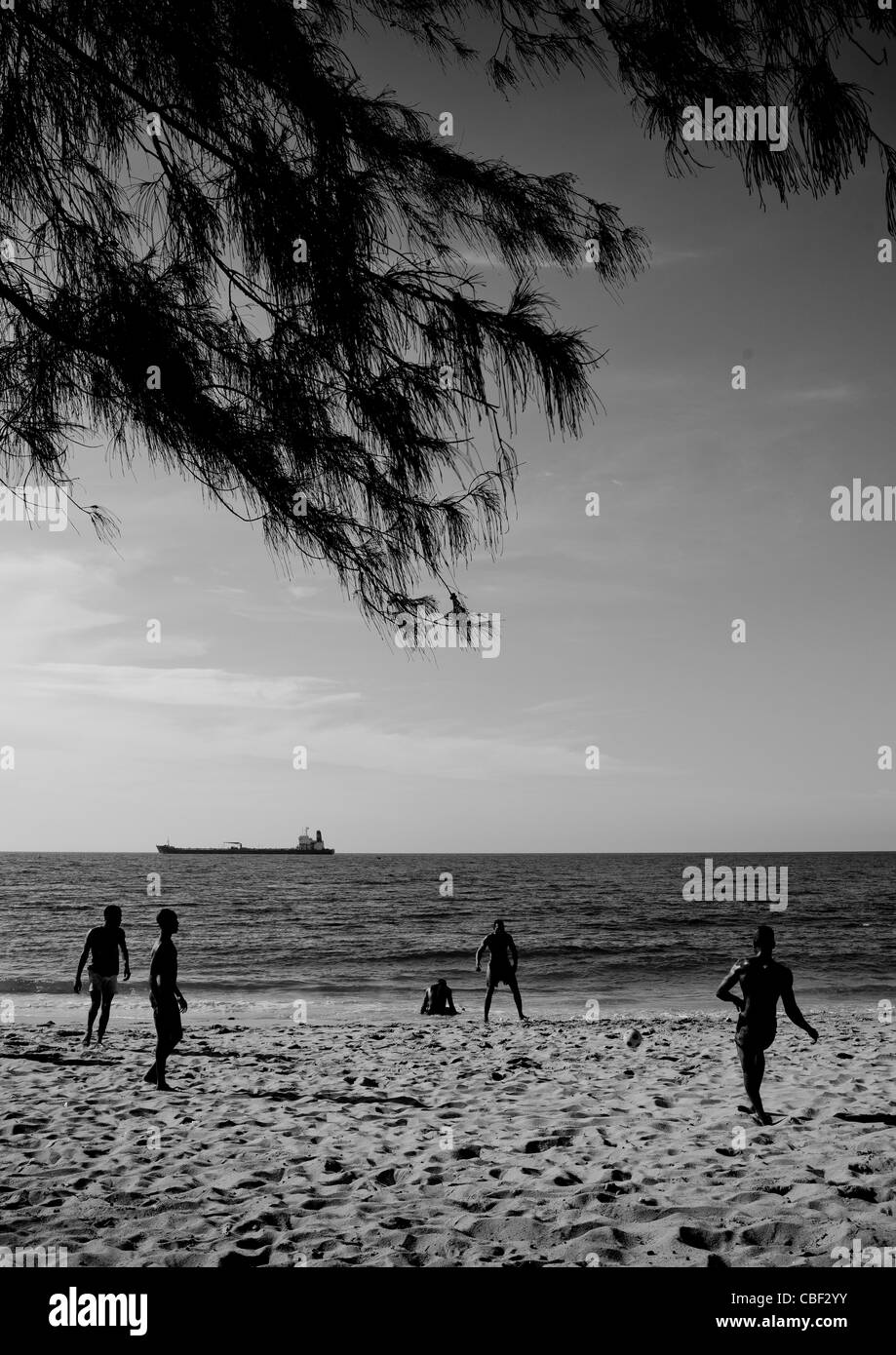 Boys On Playing On The Beach In Lobito, Angola Stock Photo - Alamy