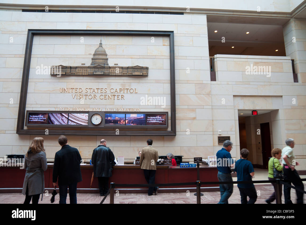 Information desk of the United States Capitol Visitor Center Stock ...