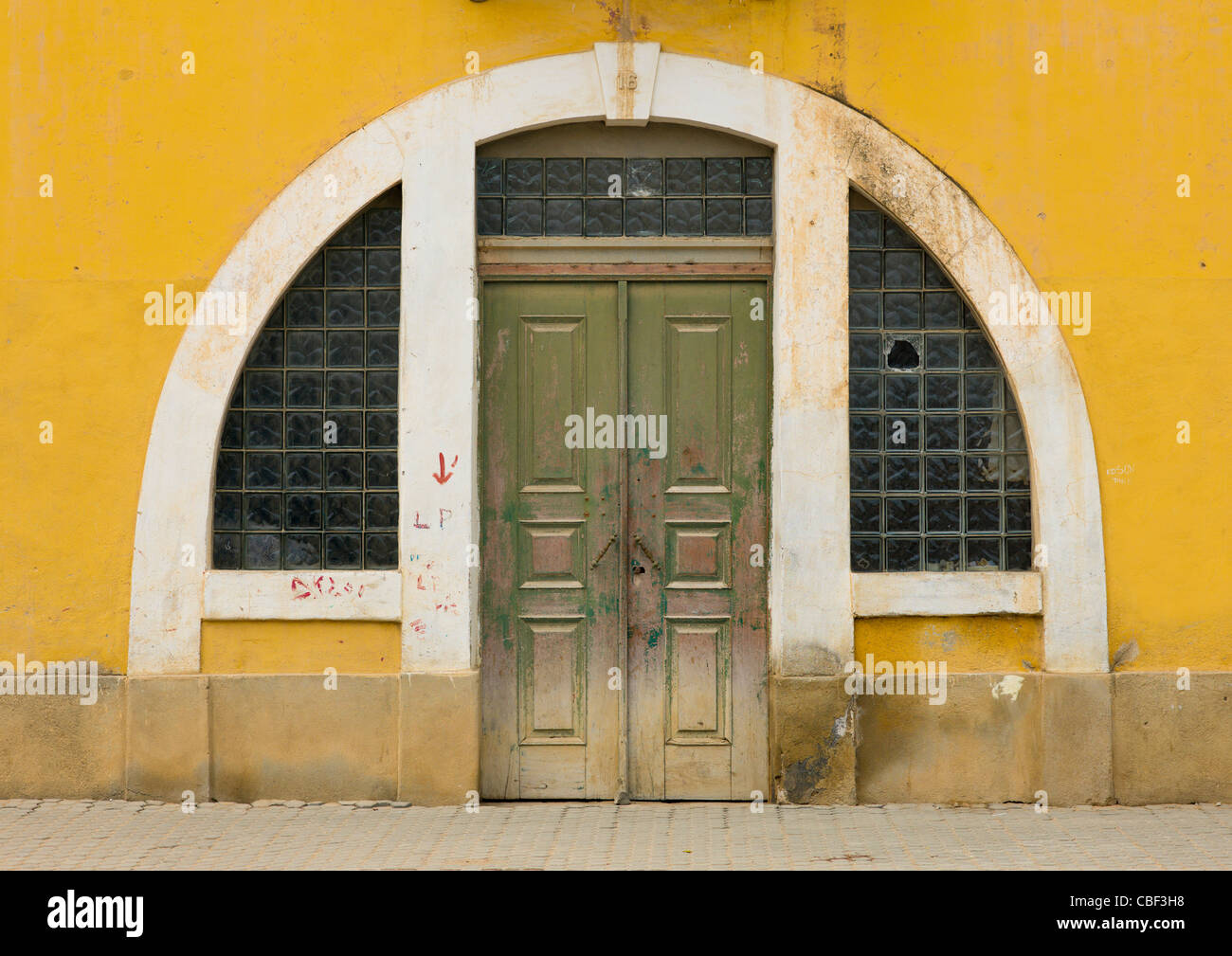 Entrance of A Colonial Building In Benguela, Angola Stock Photo - Alamy