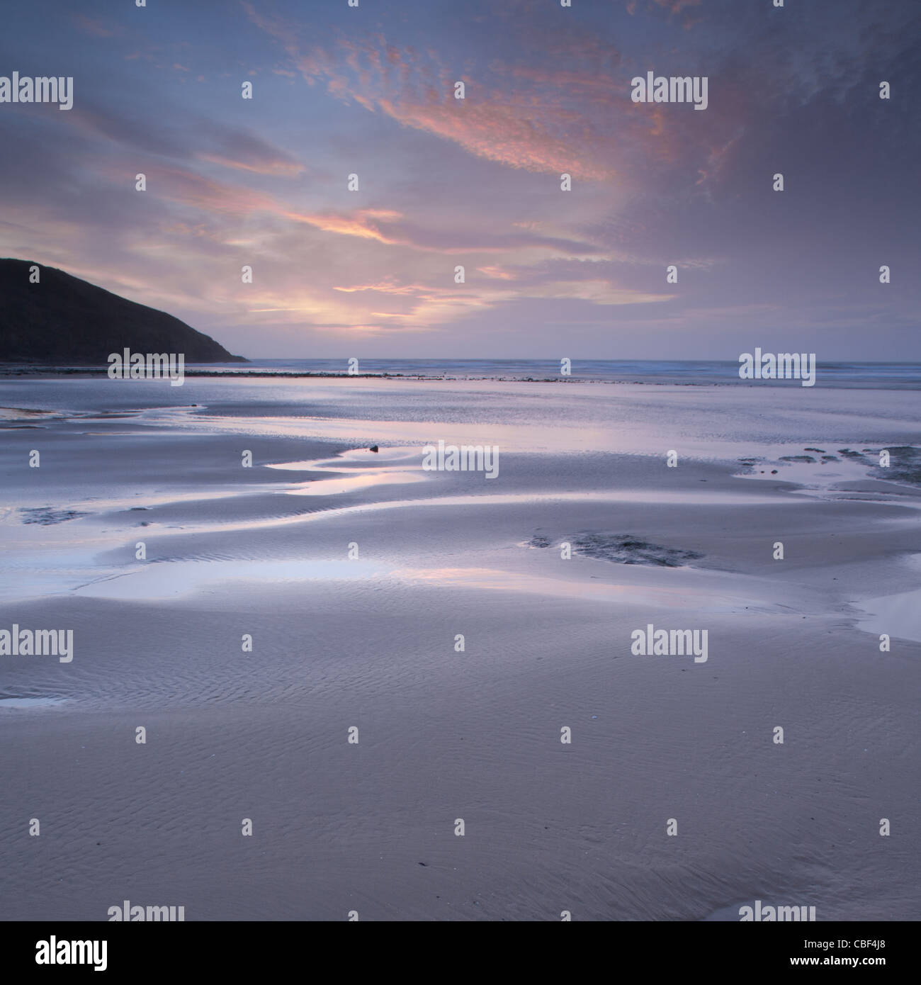 Sunset, Broughton Bay, Gower, Wales Stock Photo - Alamy