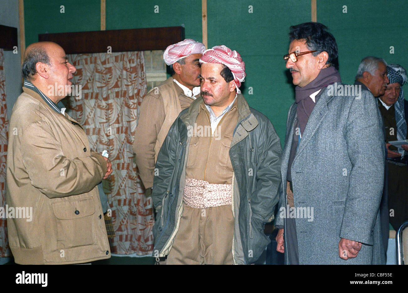 KDP leaders Massoud Barzani and late Sami Abdurrahman, winter of the ...