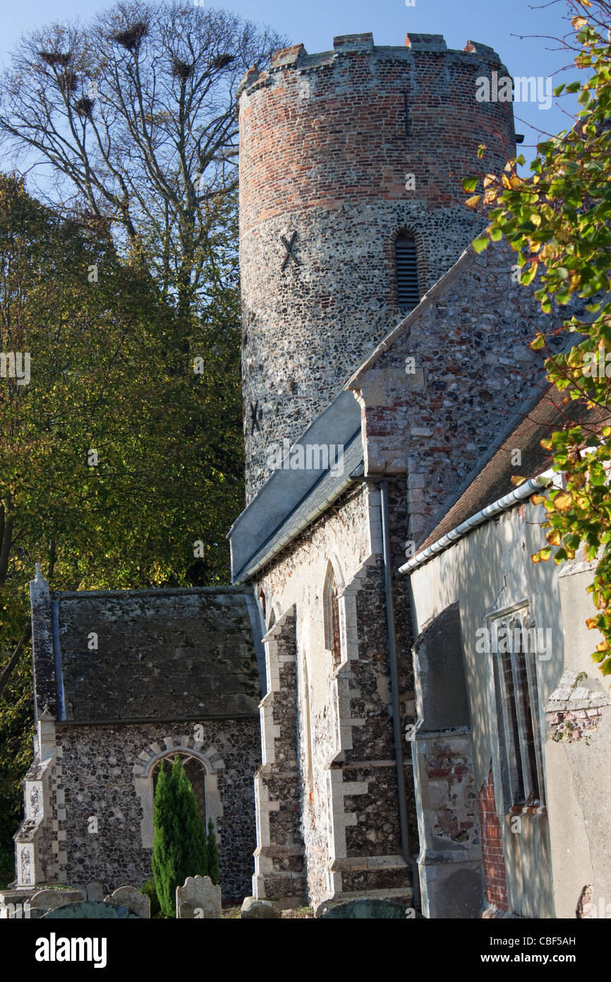 The Church of Saint Peter & Saint Paul, Burgh Castle, Norfolk, England ...