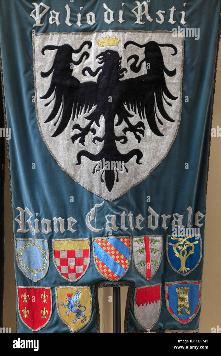 Italy, Piedmont, Asti, Palio, festival, banner Stock Photo - Alamy