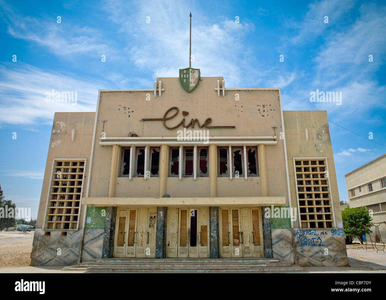 Ruin Of A Former Portuguese Cinema Theater In Tombwa, Angola Stock ...