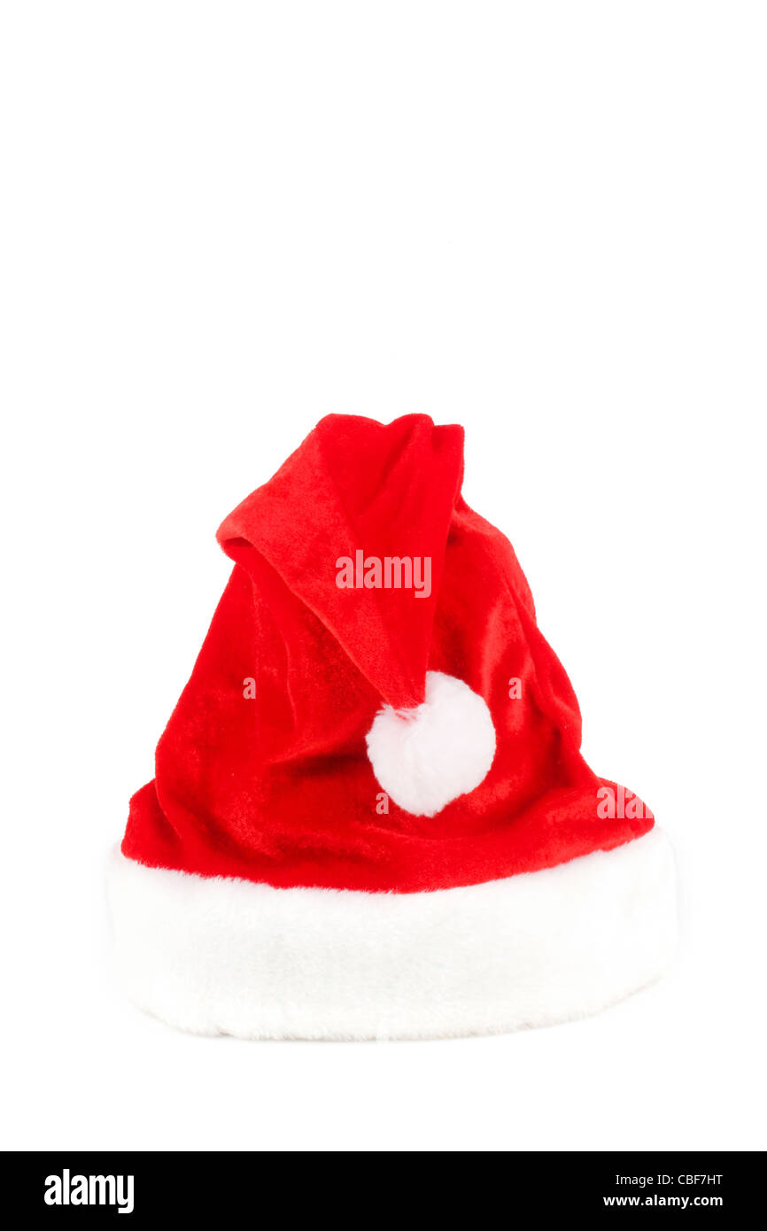 Santa Claus hat isolated on white background Stock Photo - Alamy