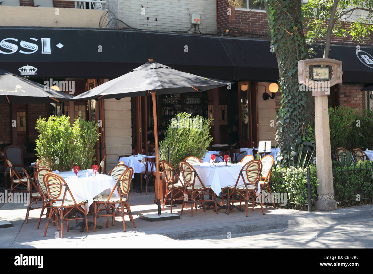 Restaurant, Polanco, upscale neighborhood, Mexico City, Mexico Stock ...