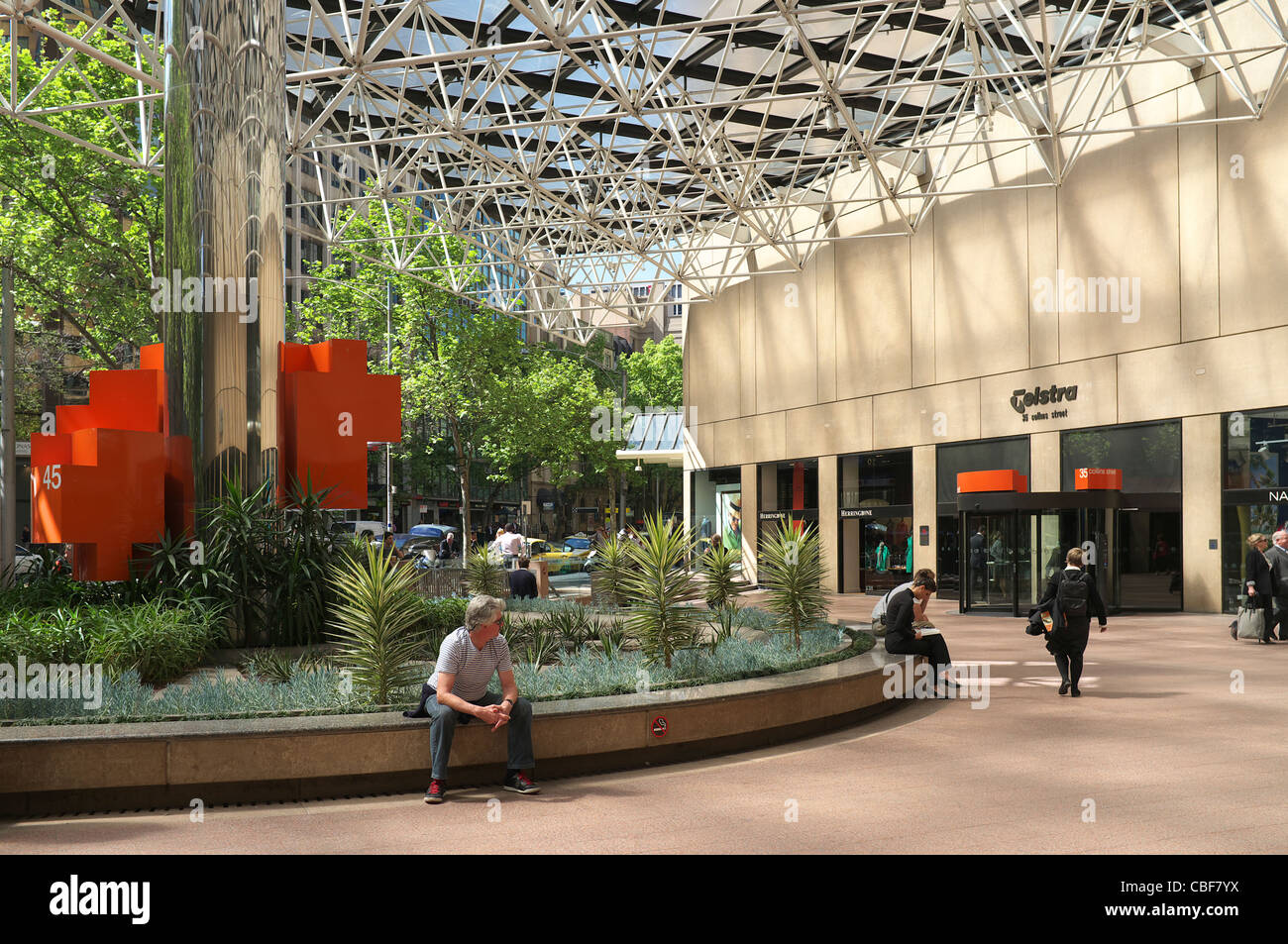 Entrance to shopping precinct area in No 30 Collins Street Melbourne ...