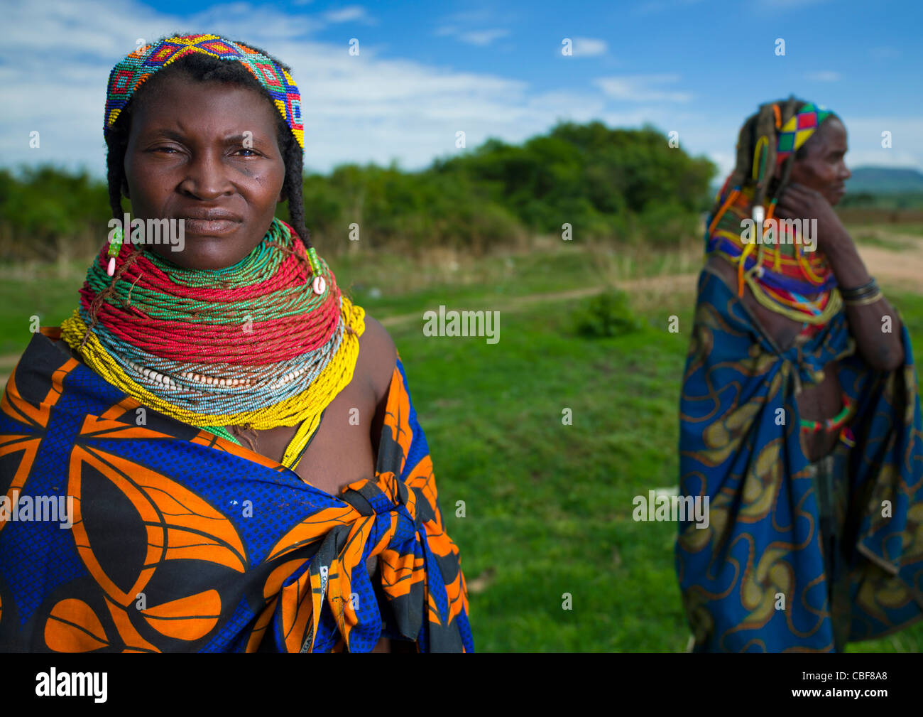 Mwila Women With Togas, Chibia Area, Angola Stock Photo - Alamy