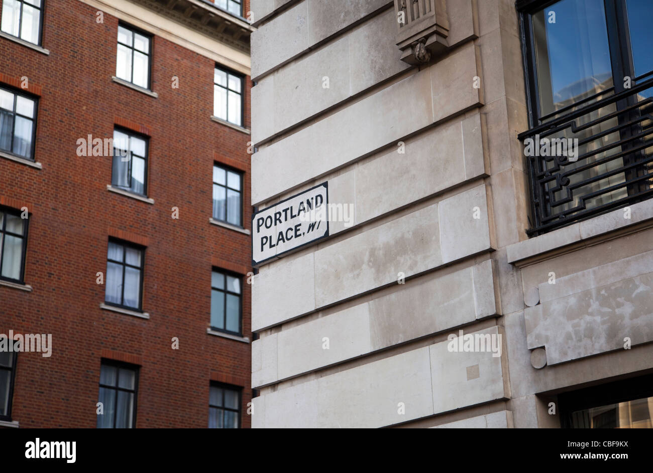 Portland Place Sign Stock Photo - Alamy