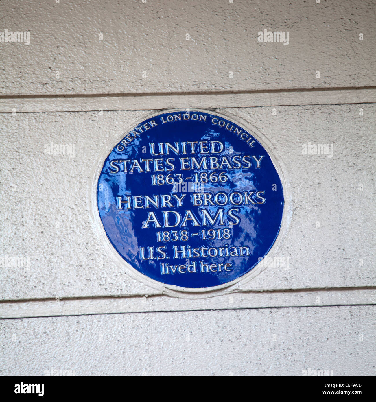 Blue Plaque of Henry Brooks Adams Stock Photo - Alamy
