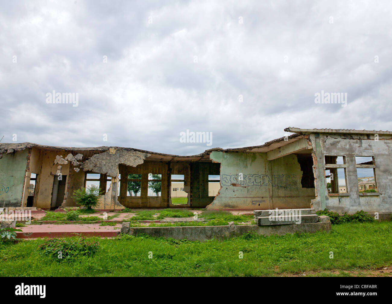 House In Ruin In The Village Of Caconda, Angola Stock Photo - Alamy