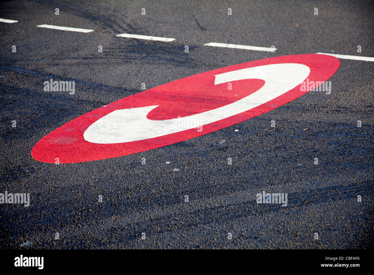 Congestion Charge Zone symbol in Westminster - London UK Stock Photo ...
