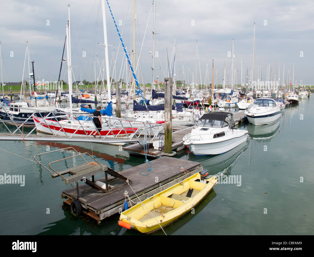 The harbour at Burghsluis, on the outskirts of Burgh-Haamstede ...