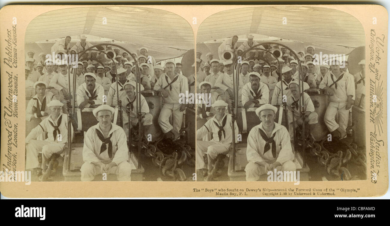 The Boys Who Fought On Dewey S Ship Around The Forward Guns Of The