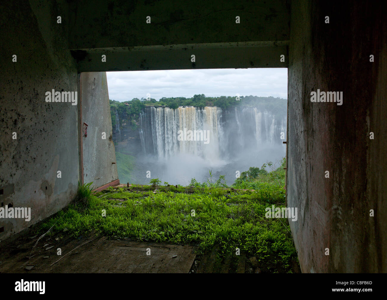Kalandula Waterfalls From The Ruins Of A Former Hotel, Angola Stock ...