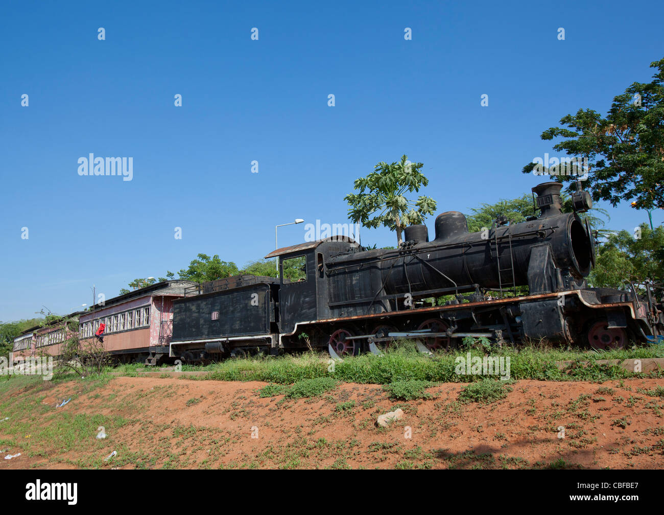 Old Steam Engine Wrecks In Luanda, Angola Stock Photo - Alamy