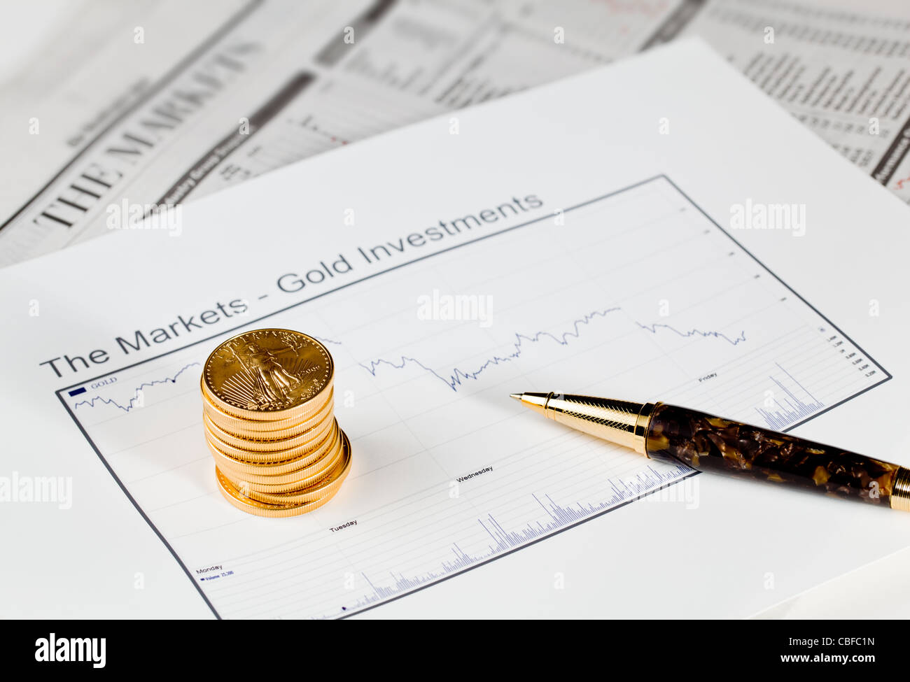 Gold chart and graph hi-res stock photography and images - Alamy