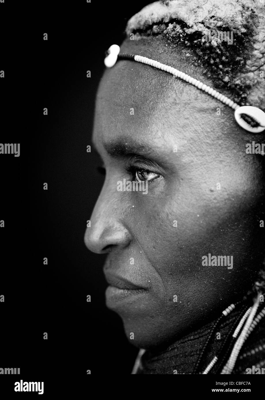 Mwila Woman With A Headband, Chibia Area, Angola Stock Photo - Alamy