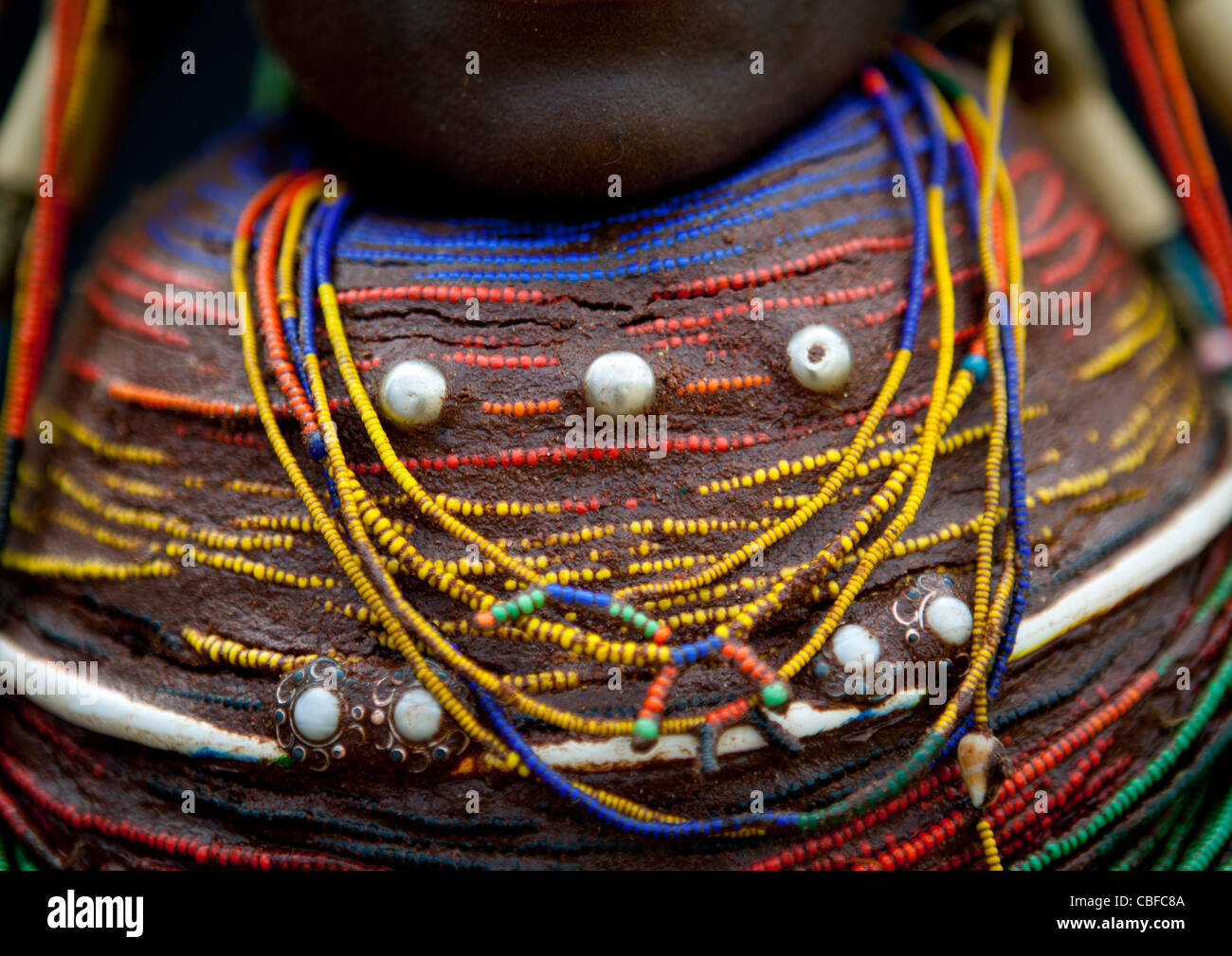 Vilanda, A Mwila Traditional Necklace, Chibia Area, Angola Stock Photo ...