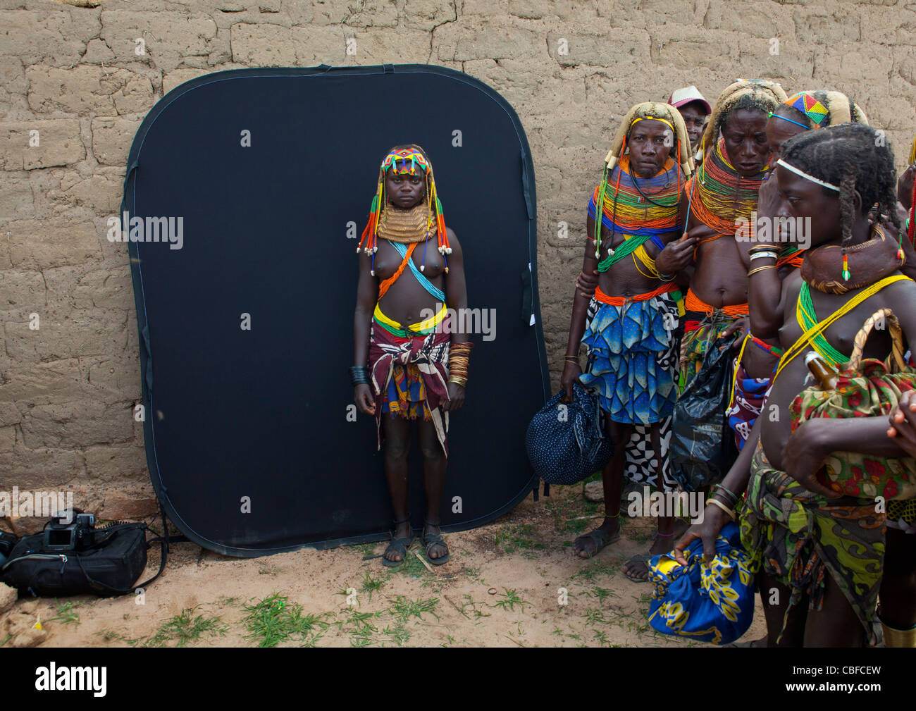 Mwila Girl Posing To Be Taken In Picture, Angola Stock Photo - Alamy