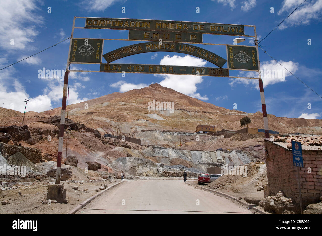 The exterior gate of the silver mine in Cerro Rico Potosi' Bolivia ...