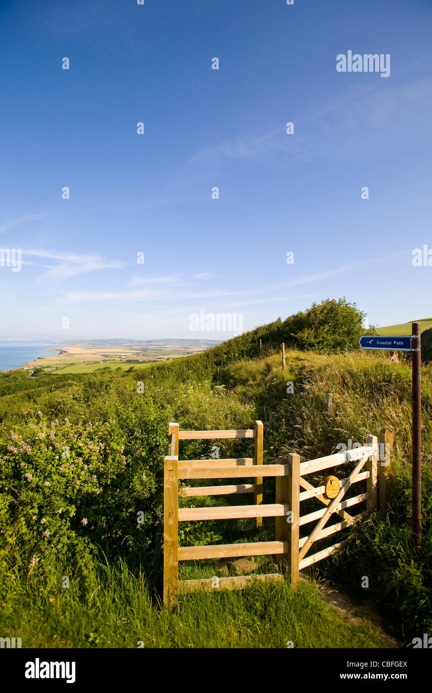 Footpath, Gate, Bridleway, Signs, Blackgang Chine, Viewpoint car Park ...