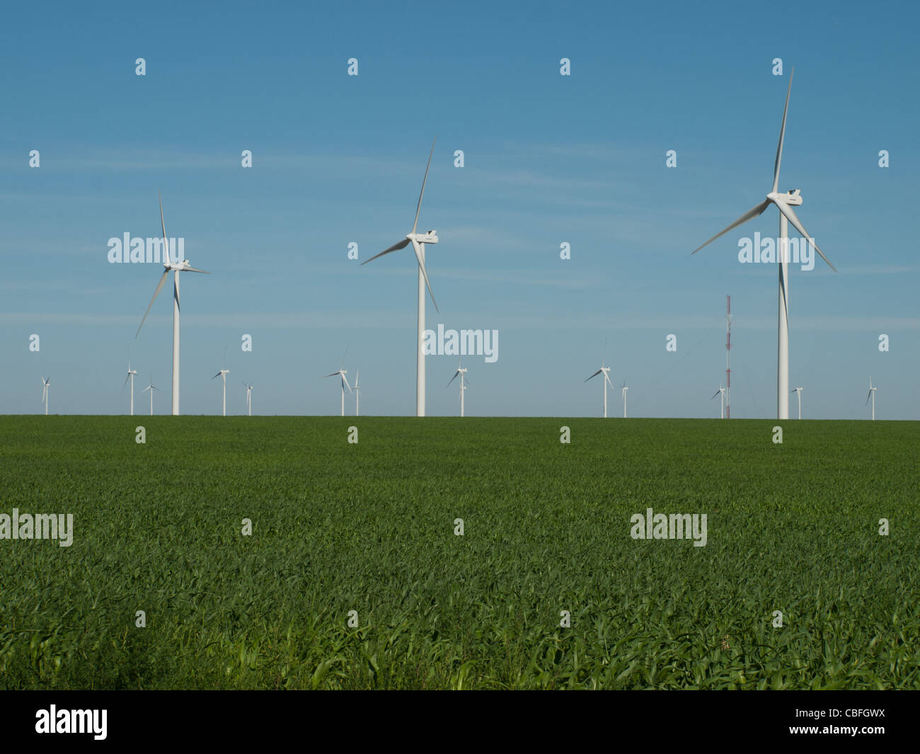 Wind turbines farm in Eastern Colorado Stock Photo - Alamy