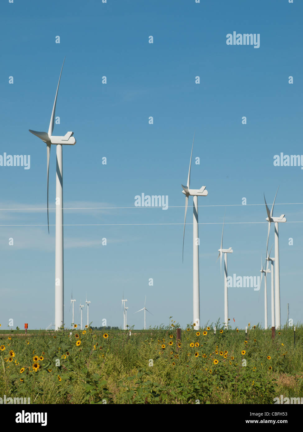 Wind turbines farm in Eastern Colorado Stock Photo - Alamy