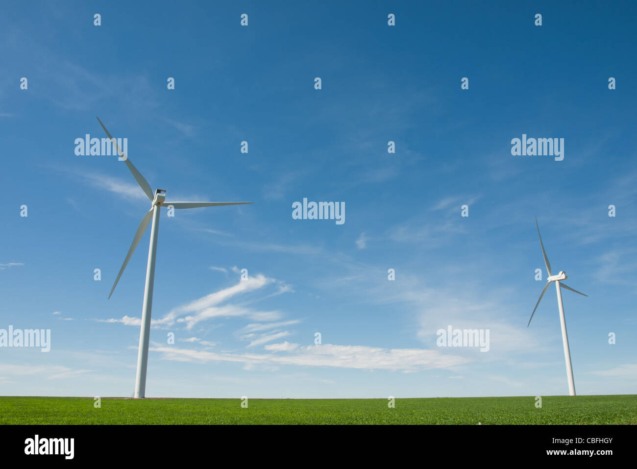Wind turbines farm in Eastern Colorado Stock Photo - Alamy