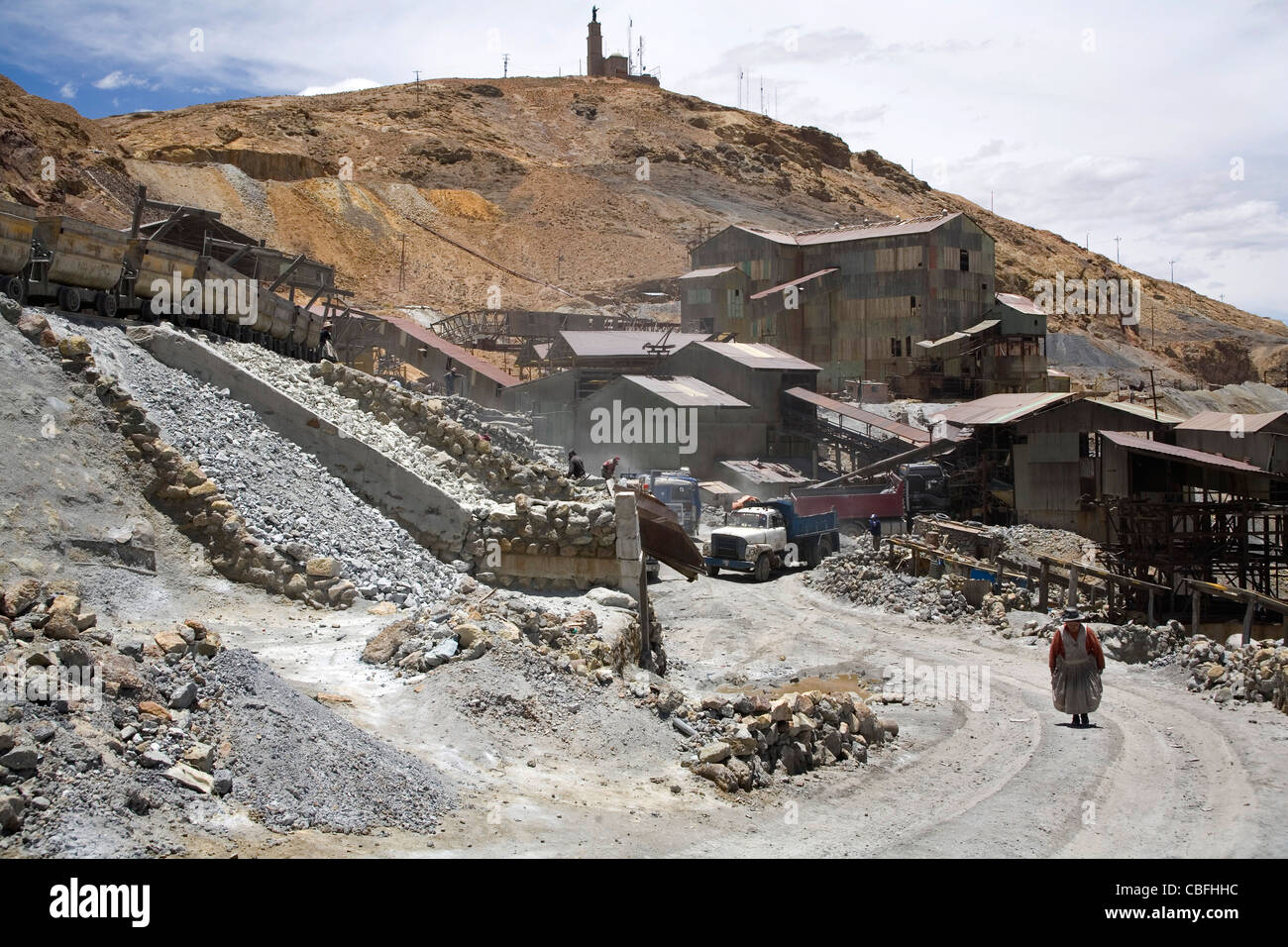 The mine of Cerro Rico the mountaign rich in silver, zinc, tin and many ...