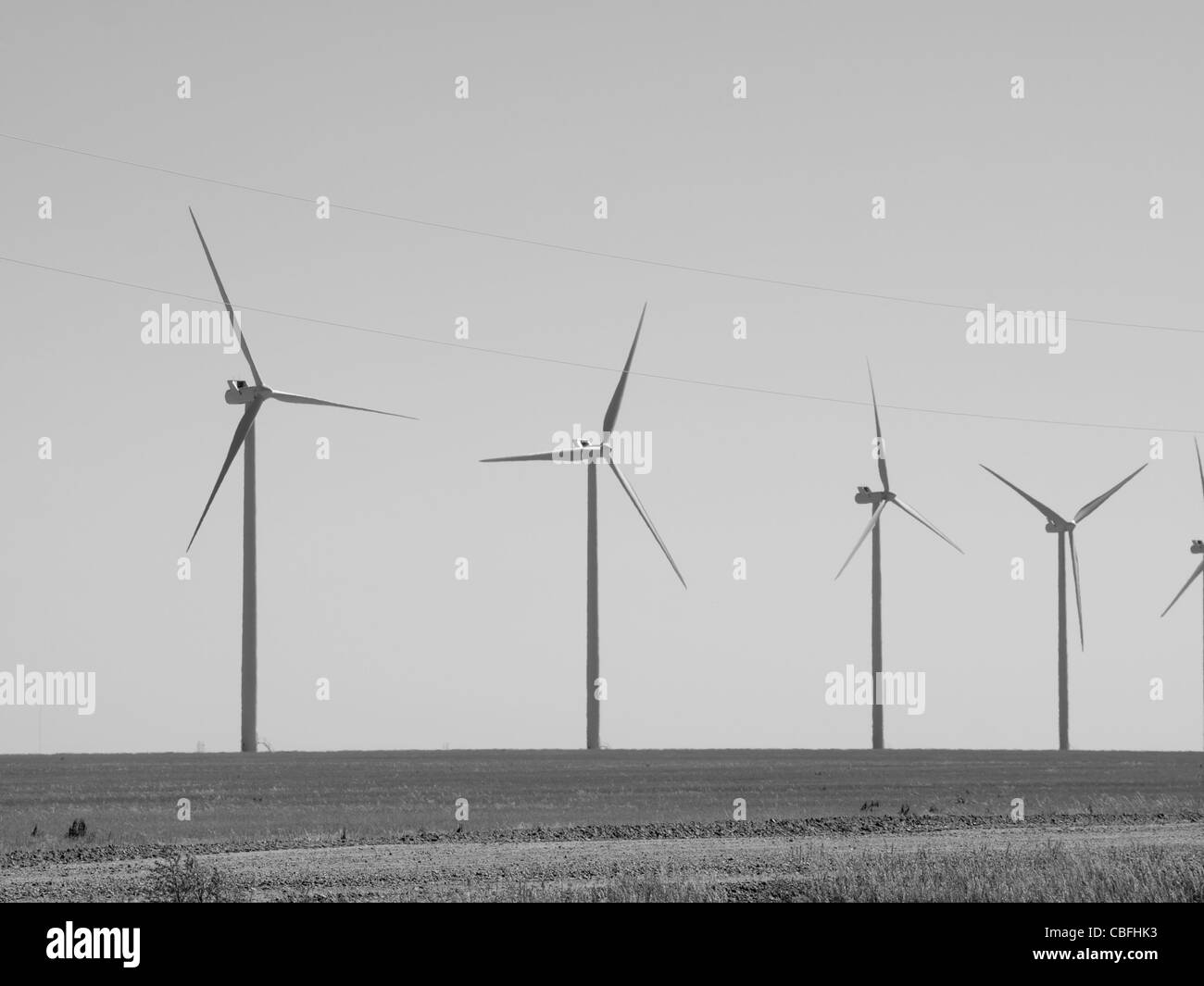 Windfarm wind turbines Black and White Stock Photos & Images - Alamy