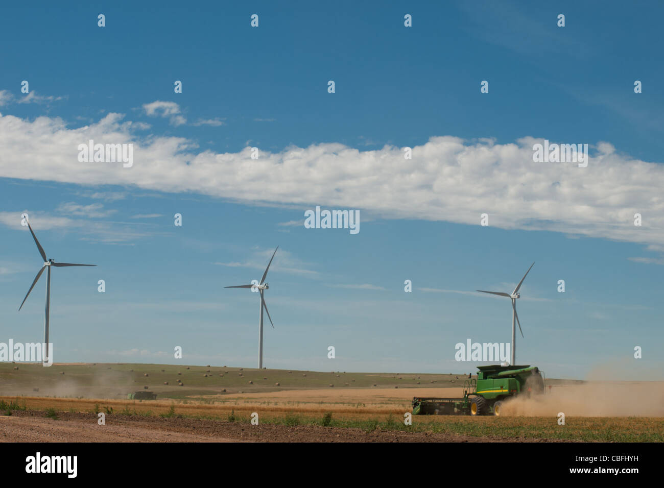 Wind turbines farm in Eastern Colorado Stock Photo - Alamy
